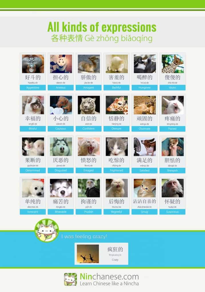 Emotions in Chinese: Express your feelings! - Ninchanese